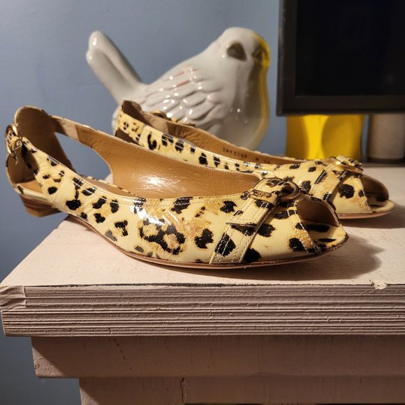 Stuart Weitzman | Shoes | Stuart Weitzman Leather Animal Print Peeptoe ...
